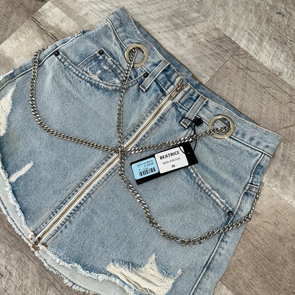 Carmar | Skirts | Nwt Carmar Denim Mini Chain Skirt | Poshmark